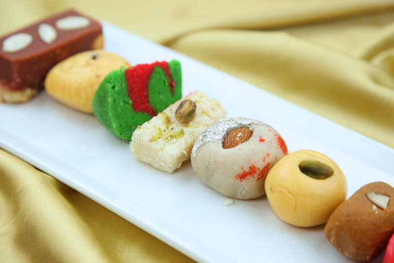 Colorful Indian sweets stock image. Image of halwa, cooked - 31090491