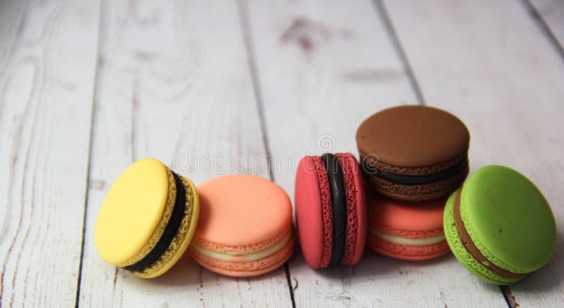 Sweets macrones in colour stock image. Image of lighting - 270882345