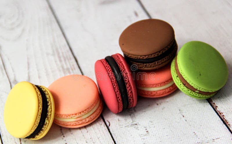 Sweets macrones in colour stock photo. Image of produce - 270882378