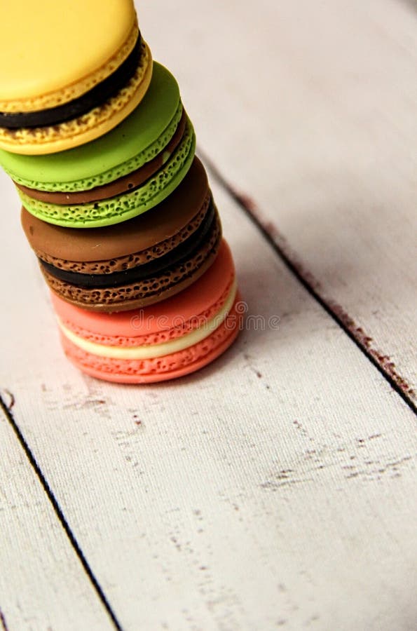 Sweets macrones in colour stock image. Image of pink - 270882395