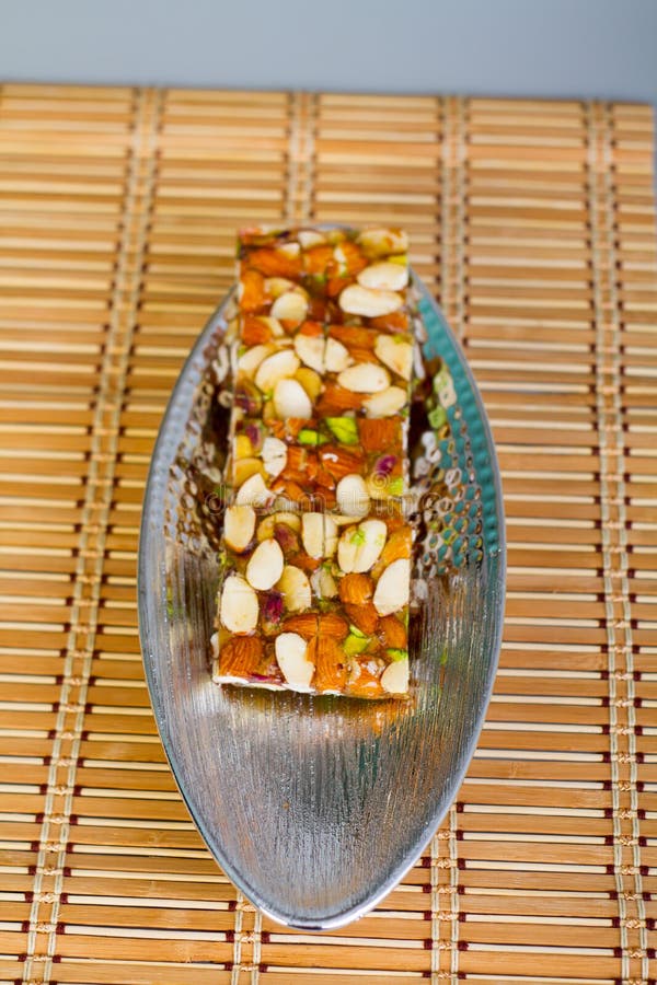 Sweets Made of Cashew and Almonds and Stock Image - Image of brown ...