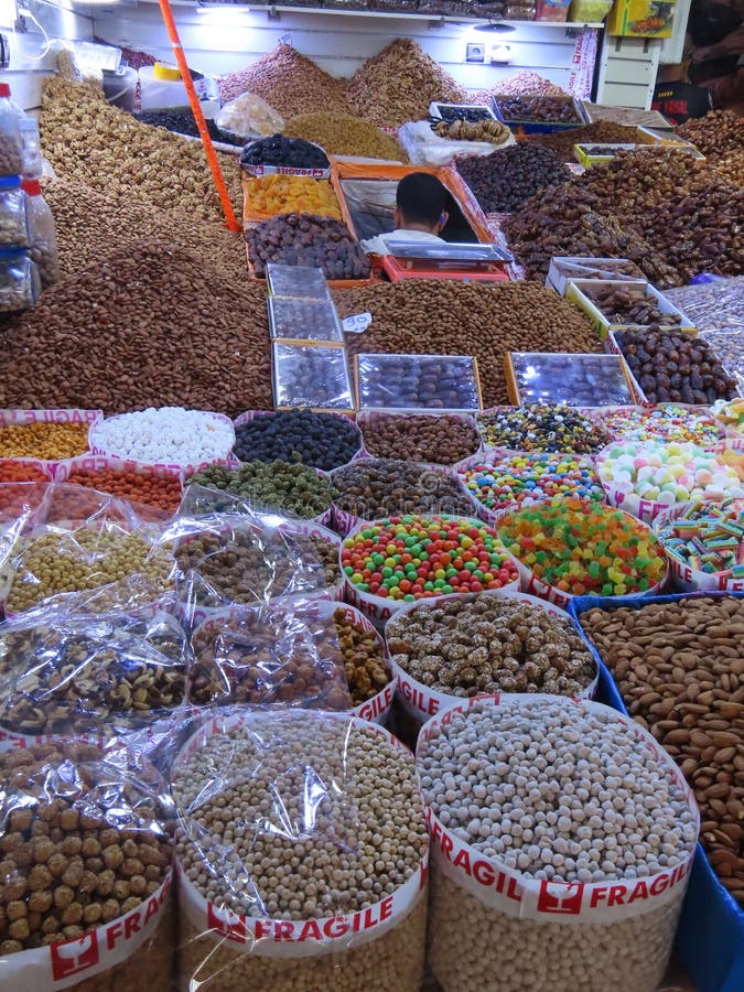 Sweets in a Moroccan Souk stock photo. Image of sweets - 378636956