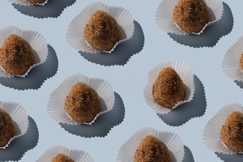 Sweets with Nuts in Corrugated Paper Packaging Stock Photo - Image of ...