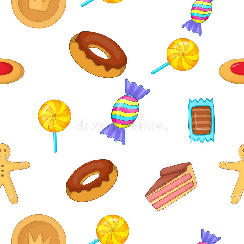 Sweets pattern stock illustration. Illustration of graphic - 71684591