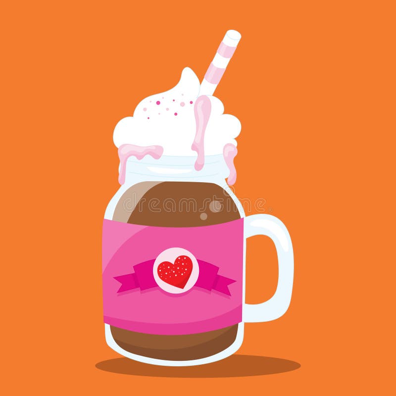 Sweets pink frappe 09 stock vector. Illustration of sweets - 198991946