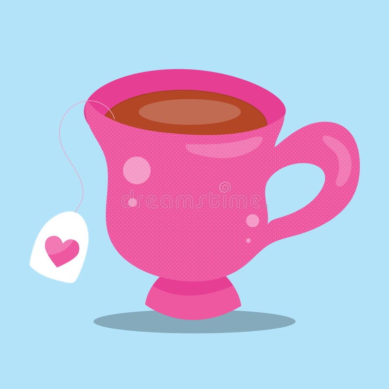 Sweets pink tea 08 stock vector. Illustration of vector - 198991947