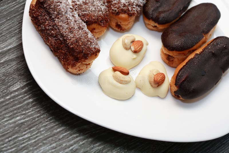 Sweets on Plate stock photo. Image of diversity, fancy - 35859434