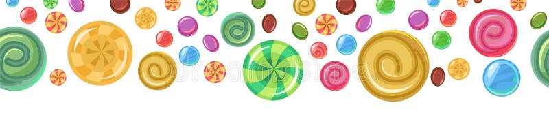 Sweets and Scattered. Assorted Dessert Interspersed. Candy Caramel ...