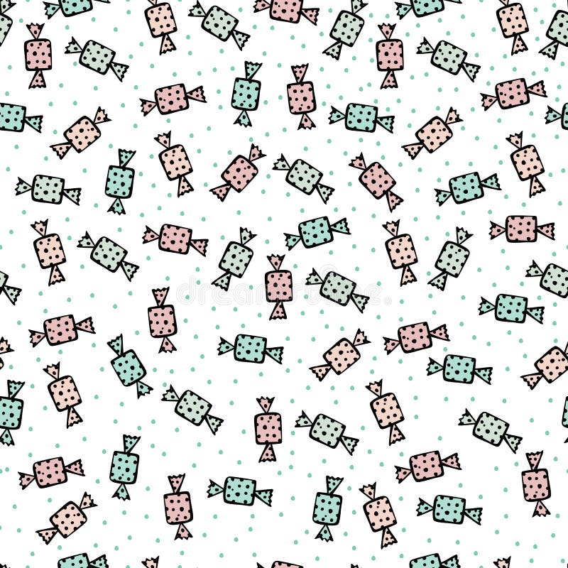 Sweets seamless pattern stock vector. Illustration of dots - 74822415