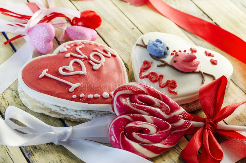 Sweets in the Shape of a Heart Stock Image - Image of strawberry ...