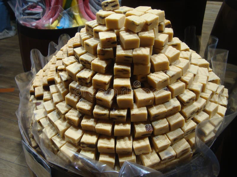 Pyramid of Creamy Toffee Candies Stock Image - Image of food, store ...