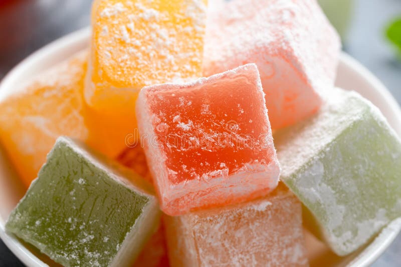 Sweets Turkish Delights with Glass of Tea Stock Photo - Image of eating ...
