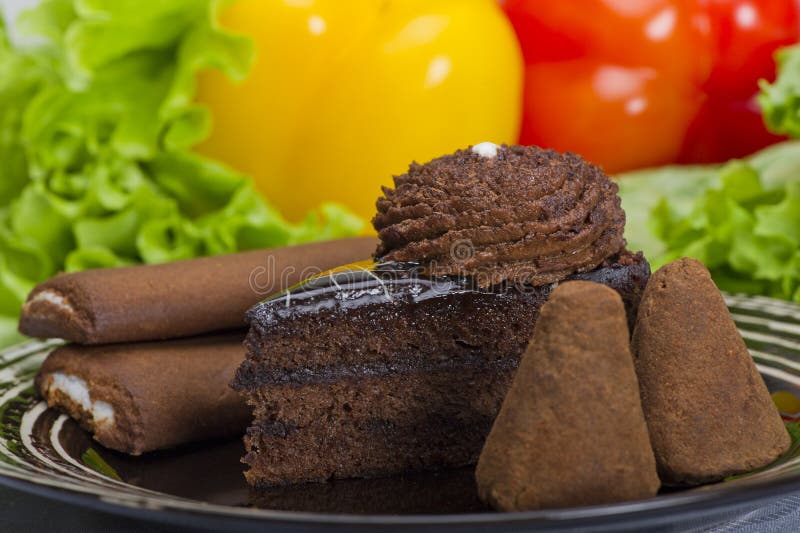 Sweets or vegetables? stock image. Image of sweet, diet - 22626813