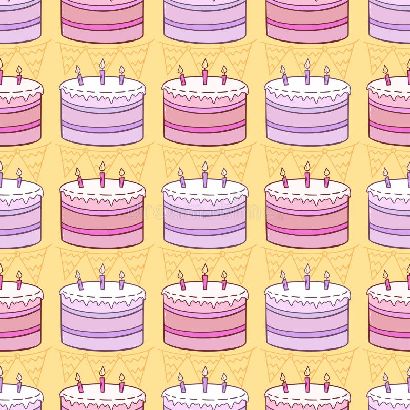 Sweety Cakes Repeating Pattern. Holiday Pattern for Wrap Paper Design ...