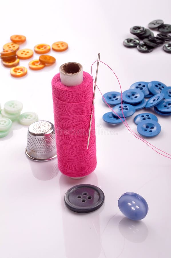 Sweing stuff stock image. Image of needle, spool, sharp - 10677609