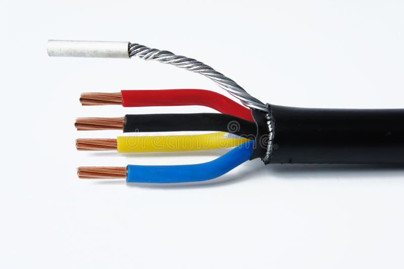 Stripped Optical Fiber Cable Stock Photo - Image of structure, data ...