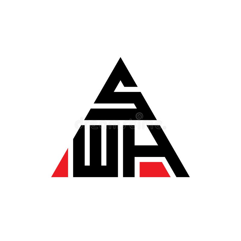 SWH Triangle Letter Logo Design with Triangle Shape. SWH Triangle Logo ...