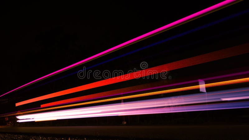 Swift Bus Lighting in Indonesia at Night, Captured with Low Shutter ...