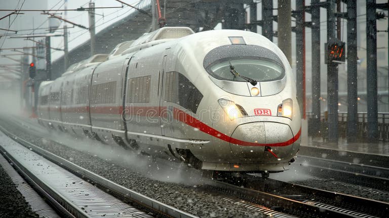 The Swift Elegance of a High Speed Train a Modern Emblem of Efficient ...
