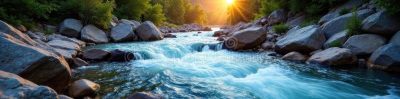 Swift Flowing River Cutting through Rocky Canyon, Depth, Canyon, Cliff ...