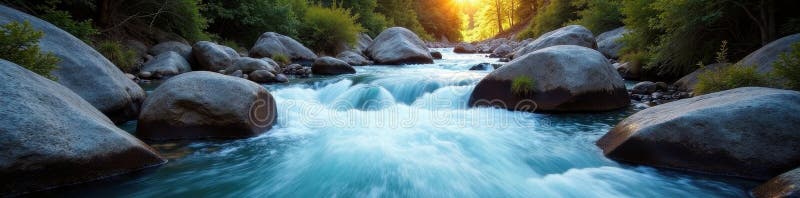Swift Flowing River Cutting through Rocky Canyon, Stone, Geology Stock ...