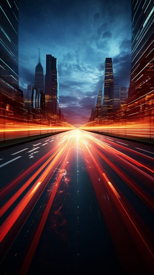 Swift Information Highway Blurred Road Illustrates High Speed Data ...