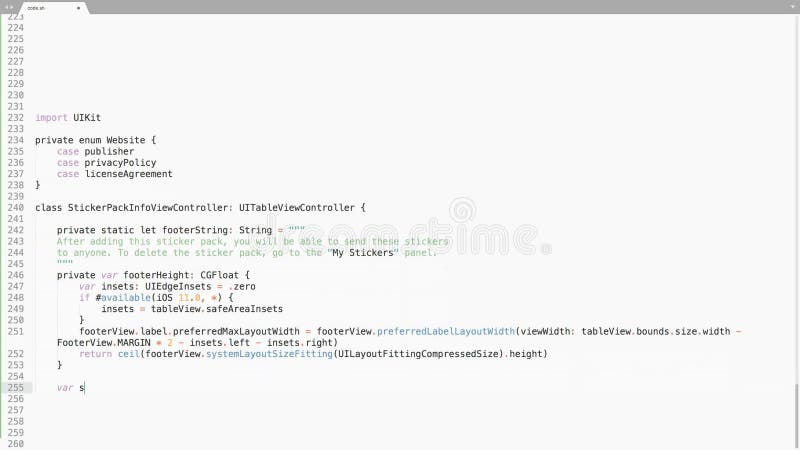 Swift Programming Language Source Code Typing Effect Swift Programmer Ticker Colored Commands