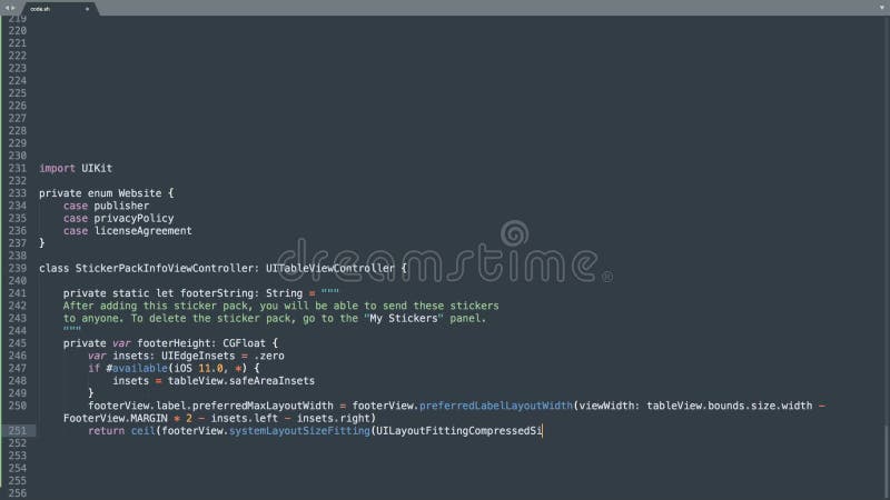 Swift Programming Language Source Code Typing Effect Swift Programmer Ticker Colored Commands