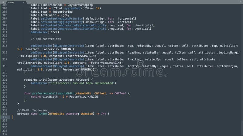 Swift Programming Language Source Code Typing Effect Swift Programmer Ticker Colored Commands