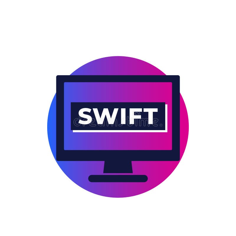 Swift Programming Language Development Concept Coding Background Colored Pixelized Text 3d