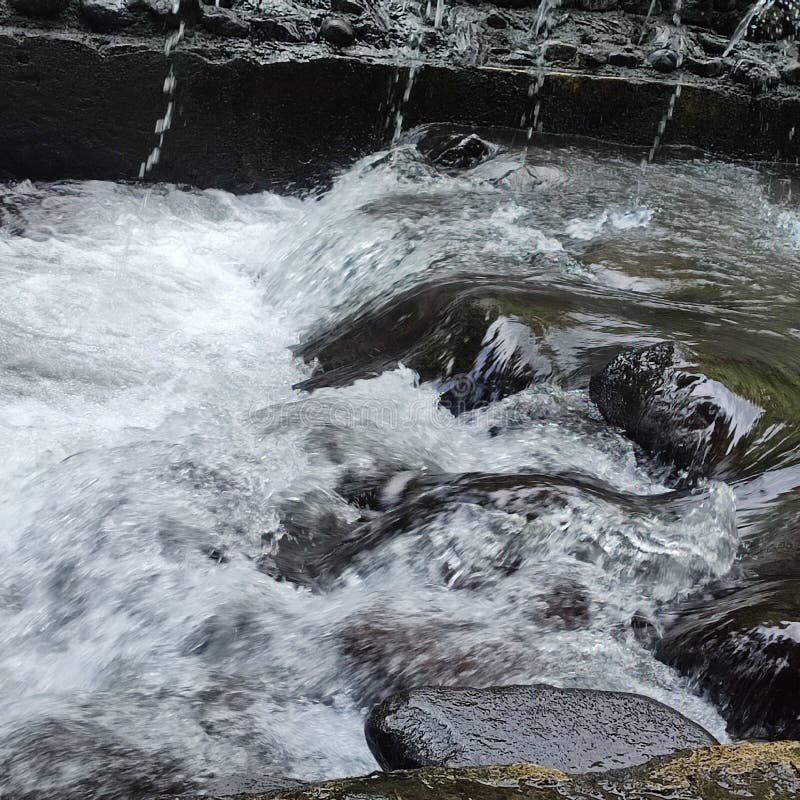Swift river flow stock photo. Image of freezing, watercourse - 266220010