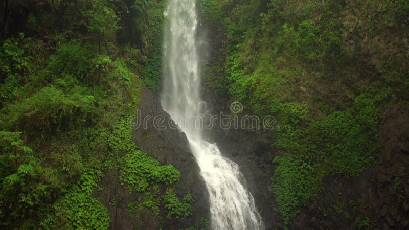 Huge Amount of Water Falling Down from High Cliff Stock Video - Video ...