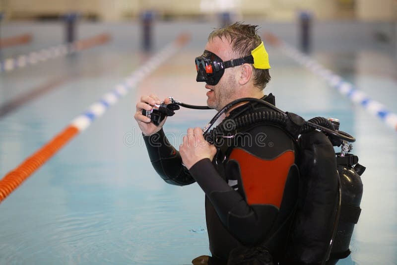 Swim coach stock photo. Image of diving, leisure, equipment - 63963802