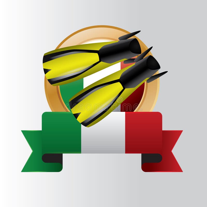 Swim Fins. Vector Illustration Decorative Design Stock Vector ...