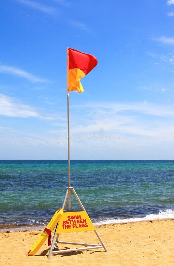 Swim between the Flags stock image. Image of australia - 4603911