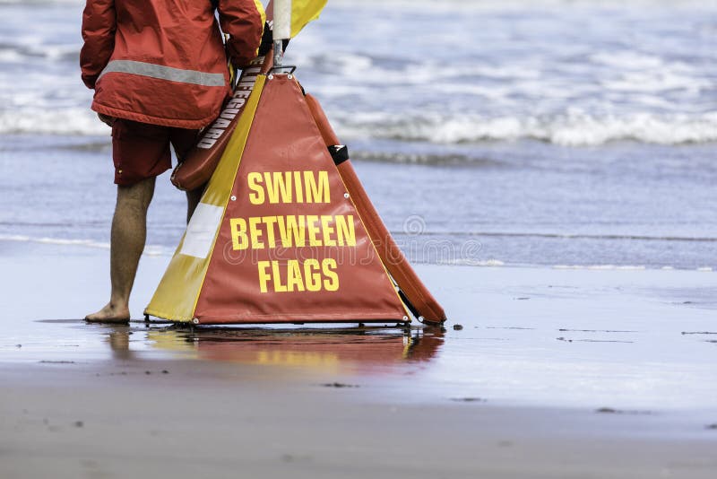 Swim between the flags stock photo. Image of warning - 37835036