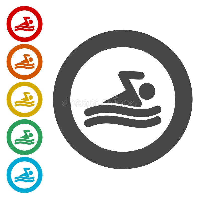 Swim Icon Vector from Water Park Concept. Thin Line Illustration of ...