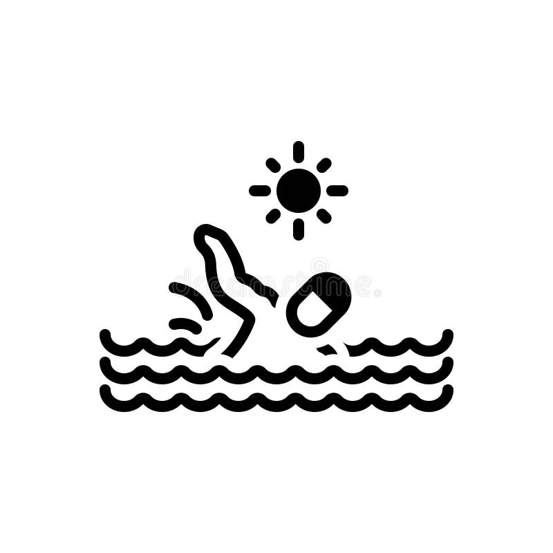 Black Solid Icon for Swim, Swimming and Pool Stock Vector - Illustration of swimming, diver ...