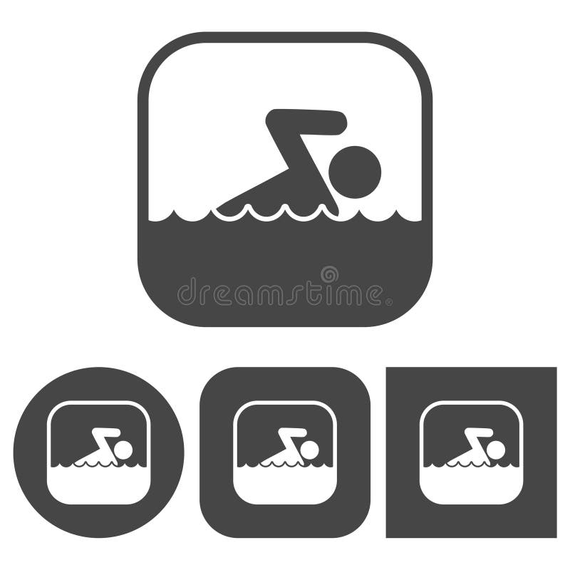 Swim Icon - Vector Icons Set Stock Vector - Illustration of danger ...