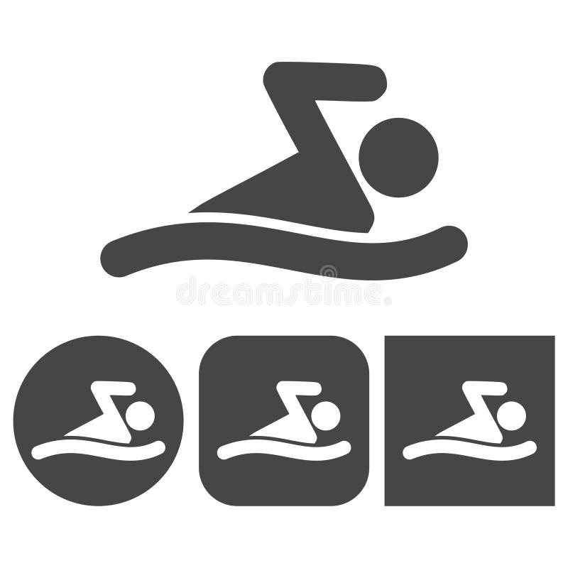 Swim Icon - Vector Icons Set Stock Vector - Illustration of notice ...