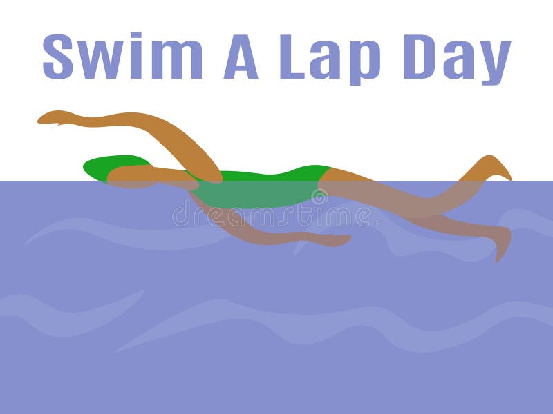 Swim a Lap Day, Idea for a Poster, Banner, Flyer or Postcard Stock ...