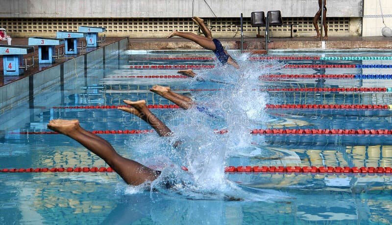 Competitve Swim Meet stock image. Image of finish, fitness - 2227353