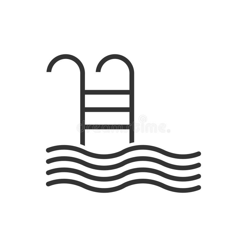 Swim Pool Icon stock illustration. Illustration of swimming - 364001981