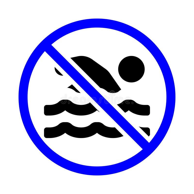 Swim Restriction Icon stock vector. Illustration of icon - 250339464