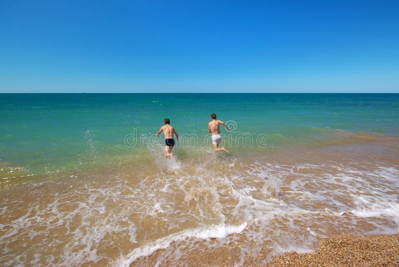 Swim in sea stock image. Image of blue, joyful, healthy - 27063965