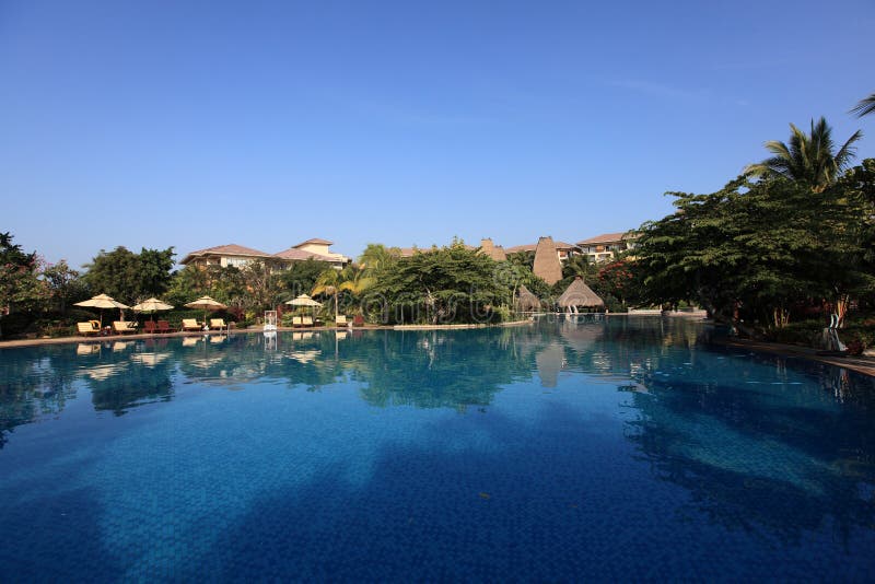 Swiming pool stock image. Image of trees, pool, china - 12655215