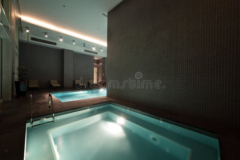 Swiming Pool Inside Building Stock Photo - Image of holiday, building ...
