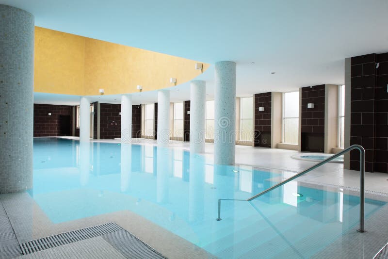 Swiming Pool Inside Building Stock Image - Image of design, fitness ...