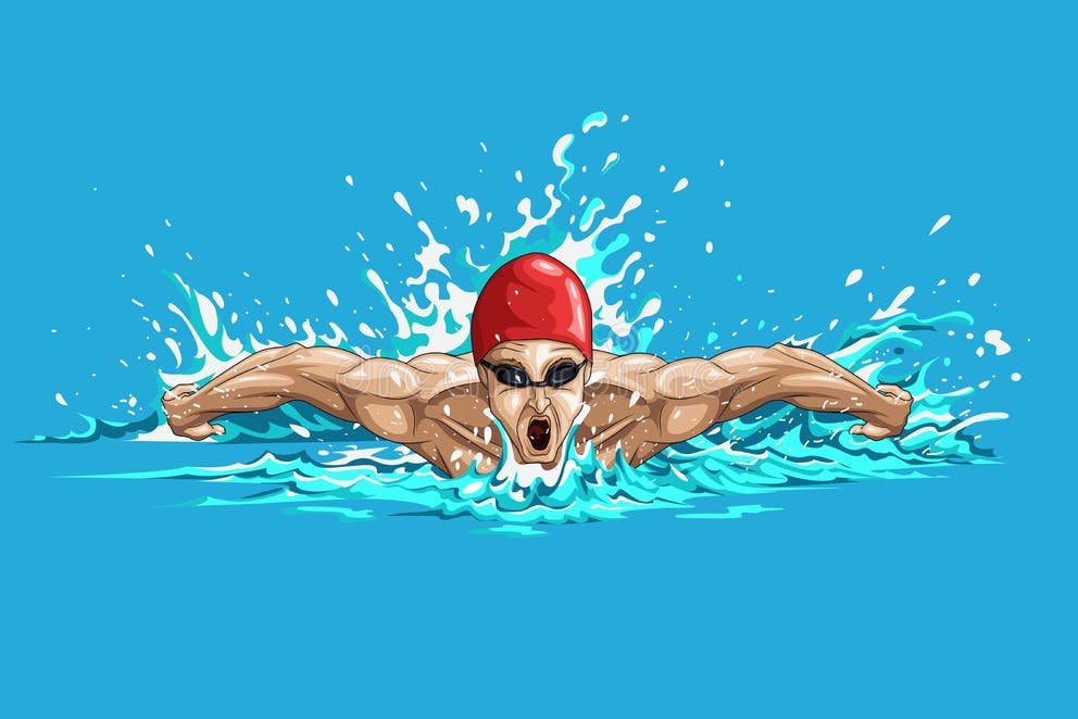 Swimmer stock vector. Illustration of enjoyment, lifestyle - 25952644