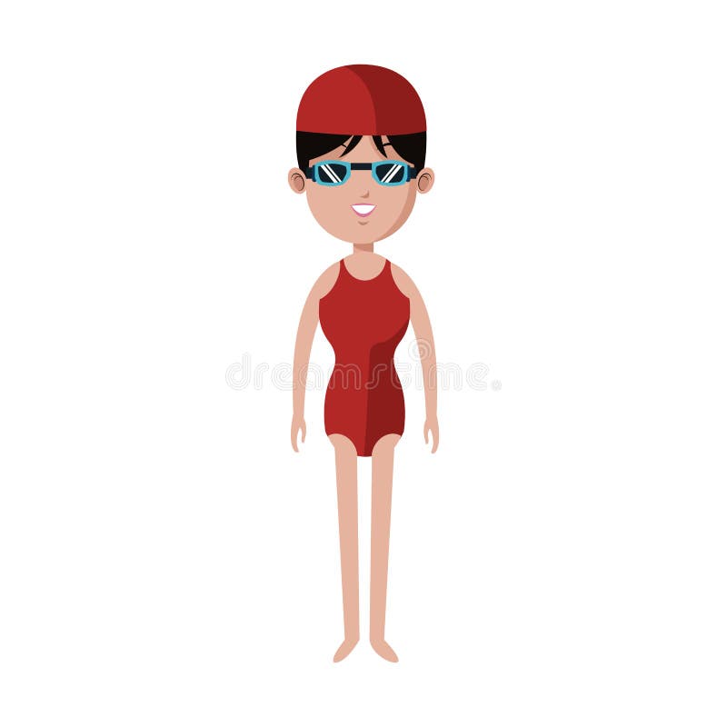 Swimmer cartoon icon image stock vector. Illustration of lifestyle ...